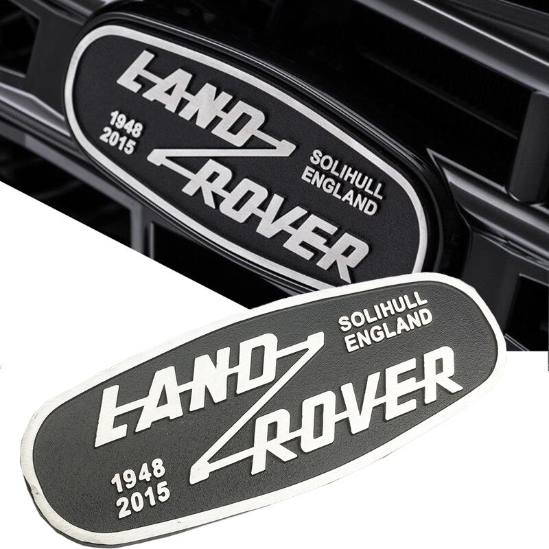 14.5*5.5cm Aluminum Car Front Grille Emblem for Land Rover SOLIHULL ...