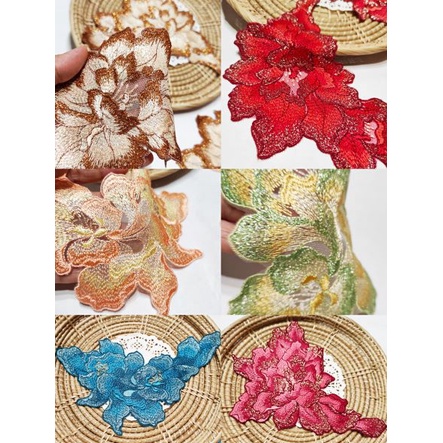 Floral Design Embroidery Lace Border Lace Flower Patches Sewing Fabric ...