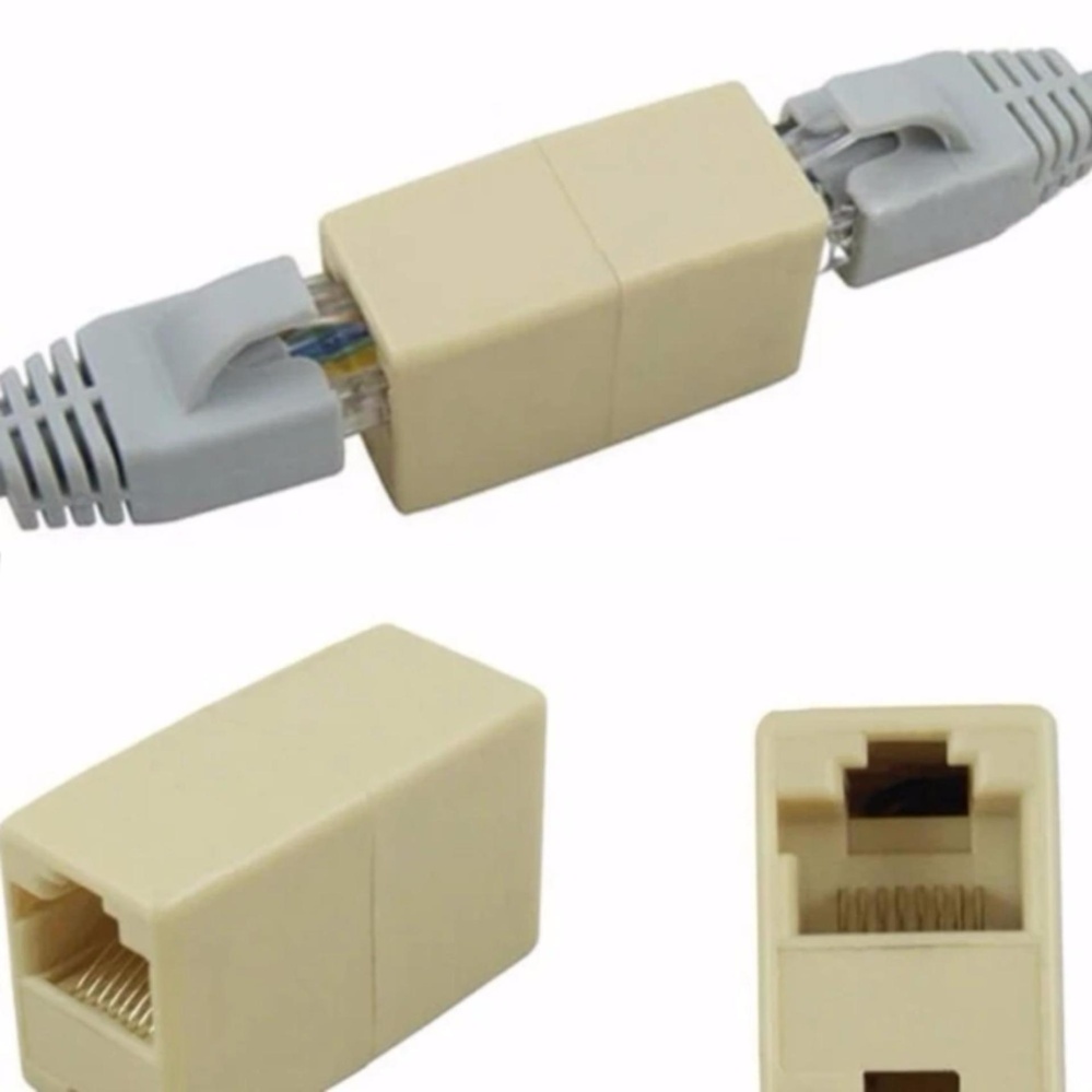 Rj 45 Cable connector (1->1) Used to connect 2 network cables when the ...