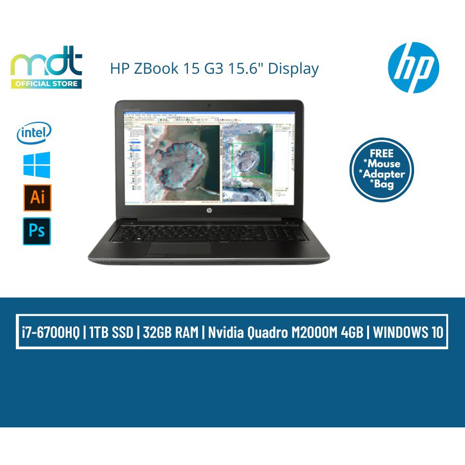 HP ZBOOK 15 G3 CORE I7 6TH GEN / 32GB RAM / ITB SSD / Nvidia Quadro ...
