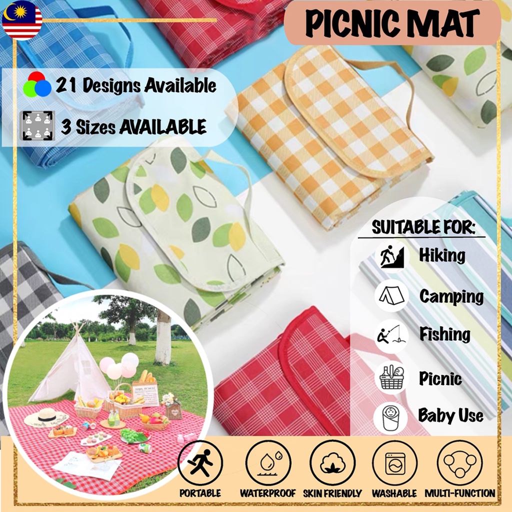 YR Spots Picnic Mat 200*200cm Portable Waterproof Camping Outdoor Water ...