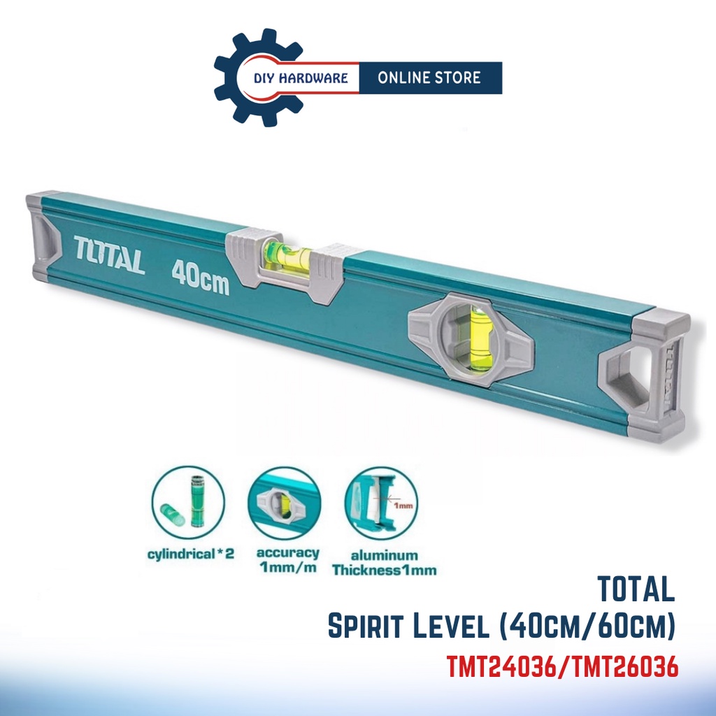 TOTAL Spirit Level (40cm / 60cm) TMT24036 / TMT26036 | Shopee Malaysia