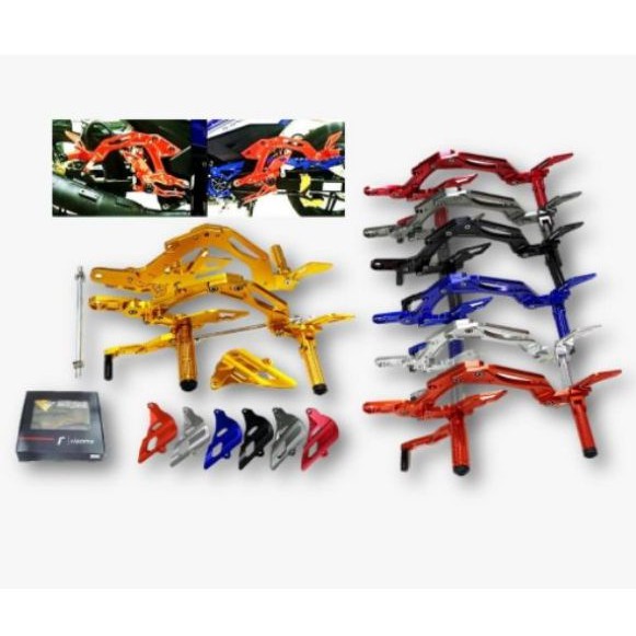 YAMAHA LC135 4S 5S V1 V2 V3 V4 V5 V6 V7 RACING FOOTREST FULL CNC SET ...