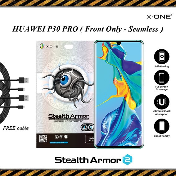 Huawei P30 Pro X-One Stealth Armor 2 ( Upgraded Version ) Screen Protector ( Front Only ...