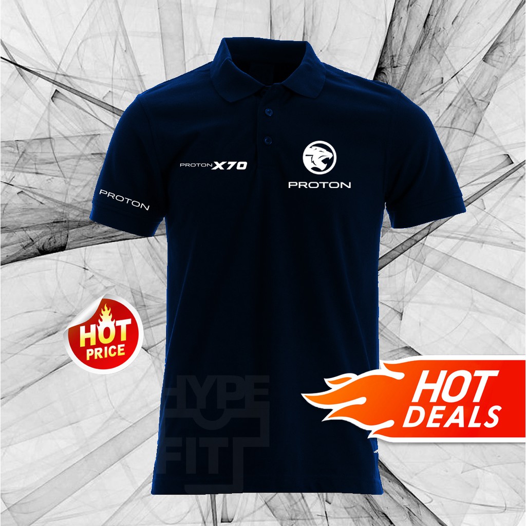 NEW Proton X70 Logo Polo T-Shirt 220 GSM Cotton Short Sleeve SS Ready ...