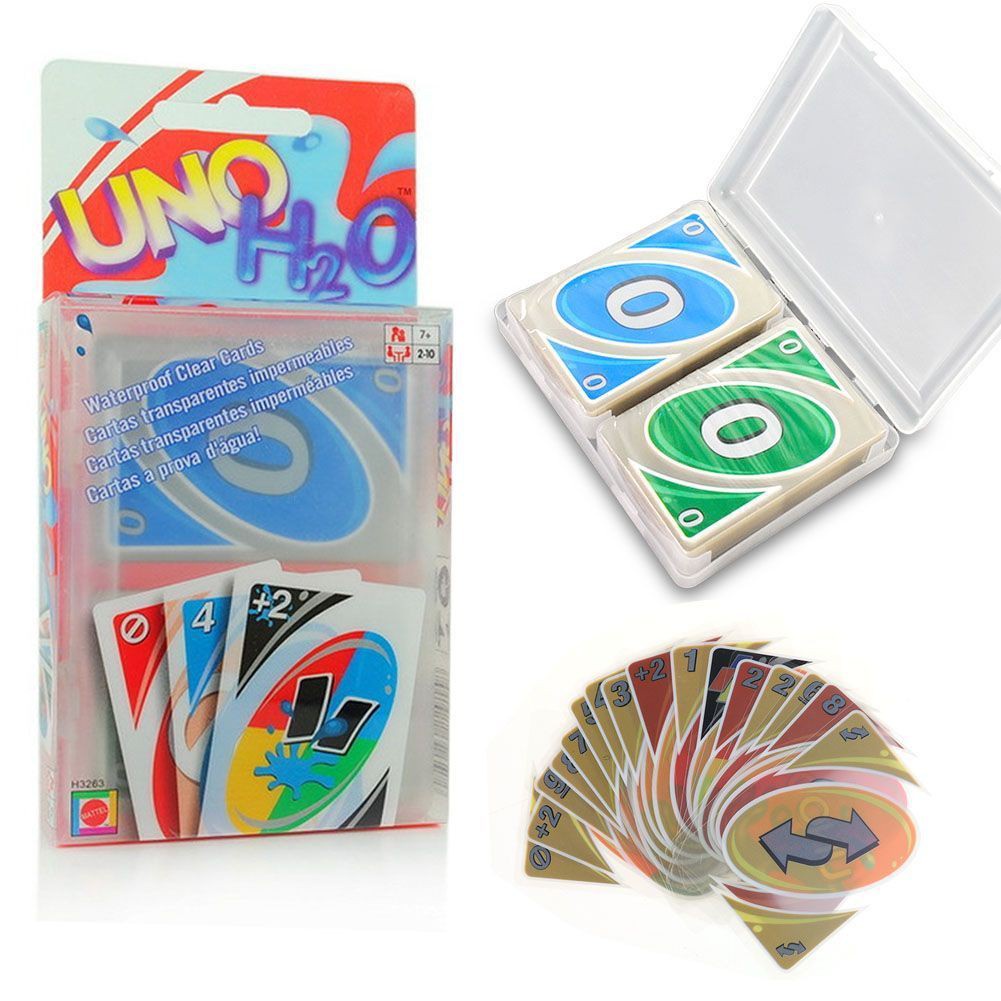 Family Boardgame Fun H2O Waterproof Clear Game Playing Plastic Card ...