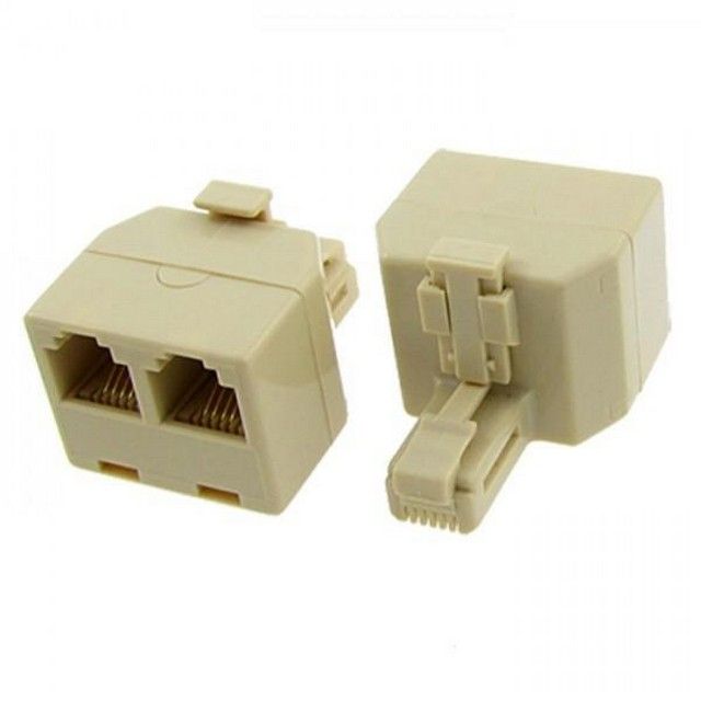 [LOCAL] RJ11 1 PLUG TO 2 SOCKET TELEPHONE LINE 2 WAYS SPLITTER MODEM ...