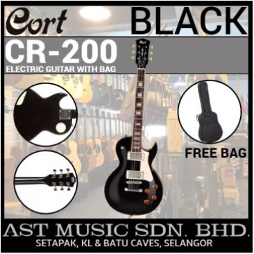 Cort CR200 Electric Guitar with Bag - Black (CR-200 / CR 200) | Shopee ...