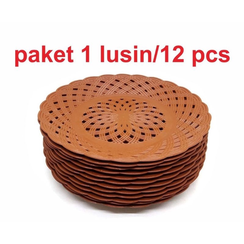 Dozens Of Plastic Rattan Plates (12Pcs) | Shopee Malaysia