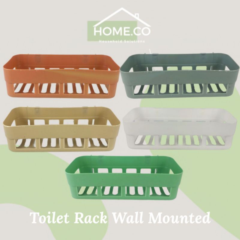 Bathroom Shampoo Rack Wall Mounted Plastic Kitchen Storage Rak Sabun ...