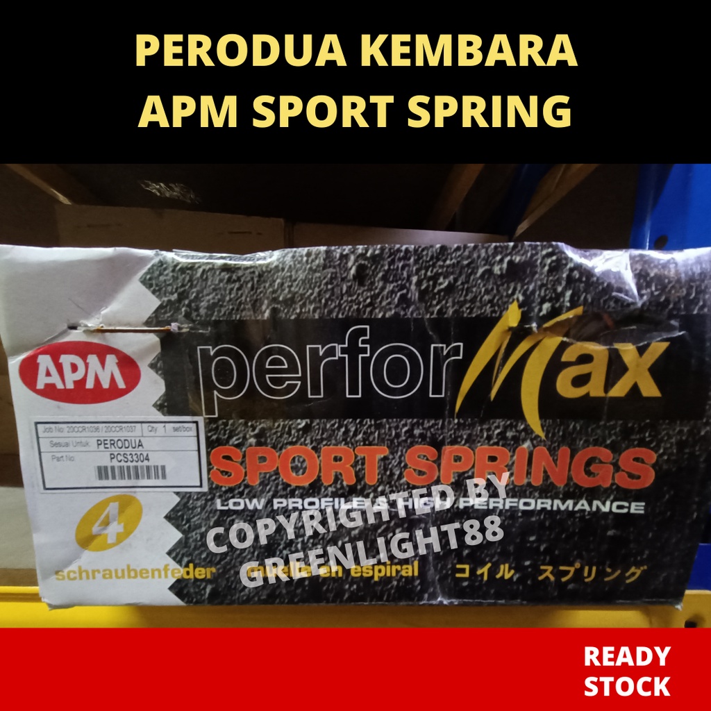 (100% ORIGINAL) PERODUA KEMBARA APM PERFORMAX SPORT SPRING (1 SET 4 PCS ...