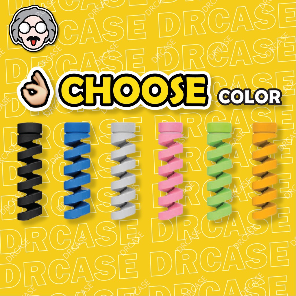DRCASE Silicone Spiral Cable Wrapper USB Spring Cabel Protect Cord ...