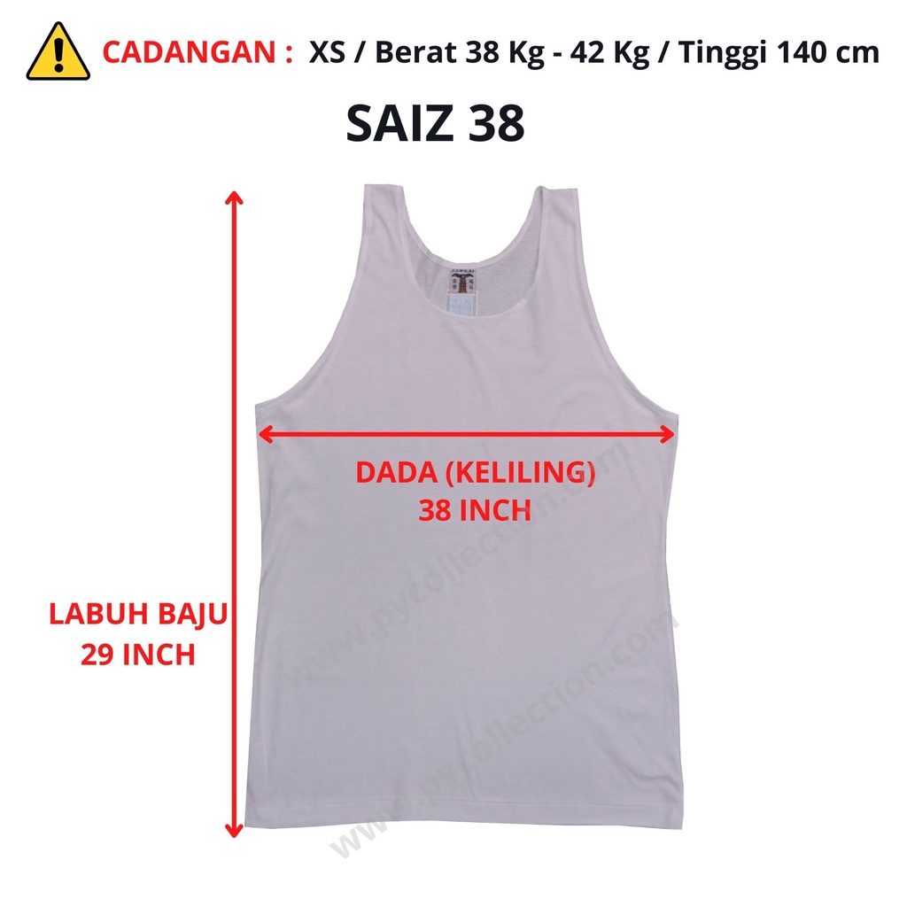 Original SINGLET PAGODA PUTIH / COTTON KAIN SEJUK - 401 PAGODA ...
