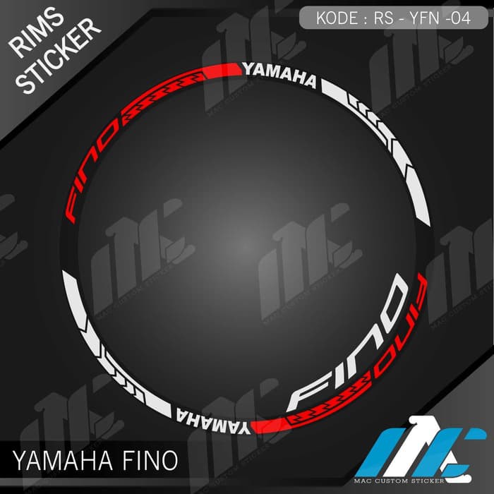 Yfn 04 - YAMAHA FINO RELG LIST - FINO VELG LIST STICKER STICKER ...