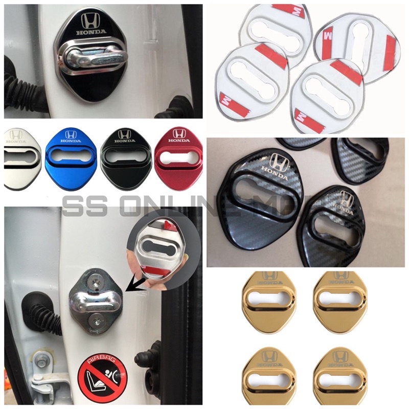 4pcs Honda Car Door Lock Protection Cover Door Latch HRV BRV JAZZ CITY ...