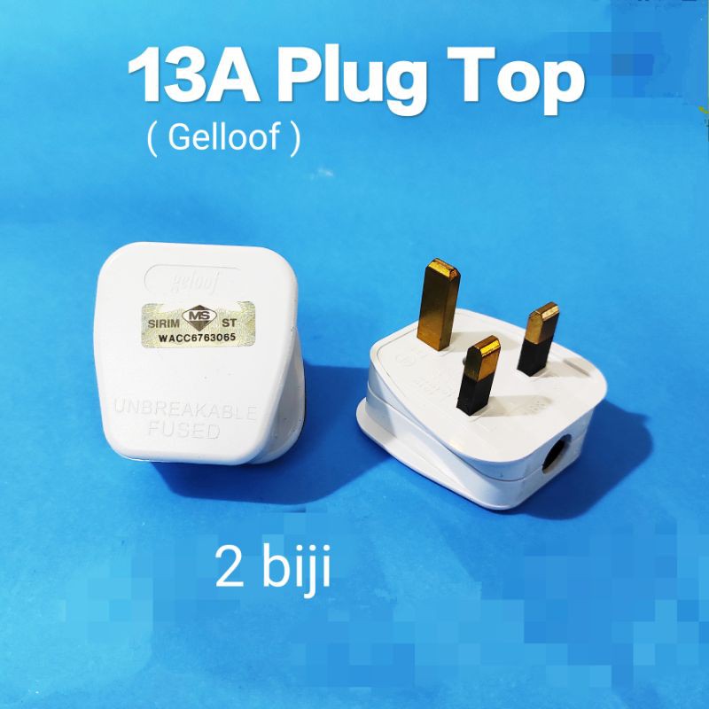 2 biji 13A Plug Top Gellof Sirim Approval 3 pin plug | Shopee Malaysia