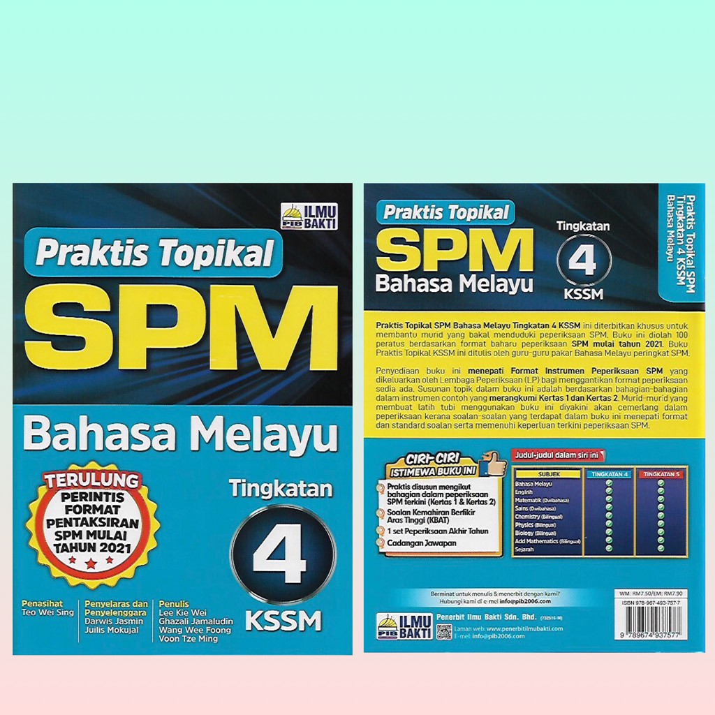 【ilmu Bakti】praktis Topikal Spm Bahasa Melayu Tingkatan 4 Kssm 2021