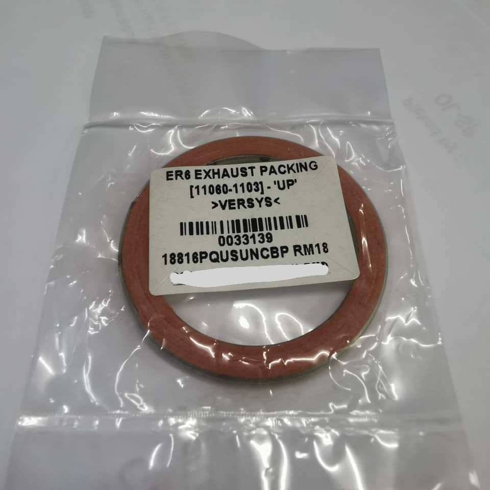 KAWASAKI ER6 EXHAUST PACKING // MUFFLER GASKET EKZOS PACKING ER650 ER ...
