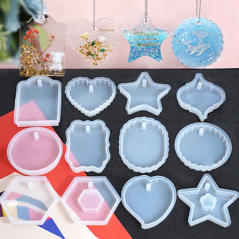 MALAYSIA READY STOCK ! DIY Keychain Pendant Silicone Mold Set Crystal ...