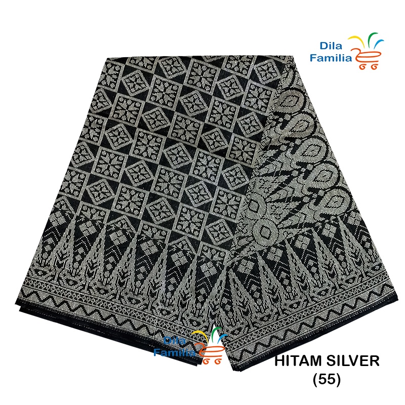 Sampin Songket Hitam Emas Gold Silver No 11 Tenun Siap Jahit 2 Meter ...