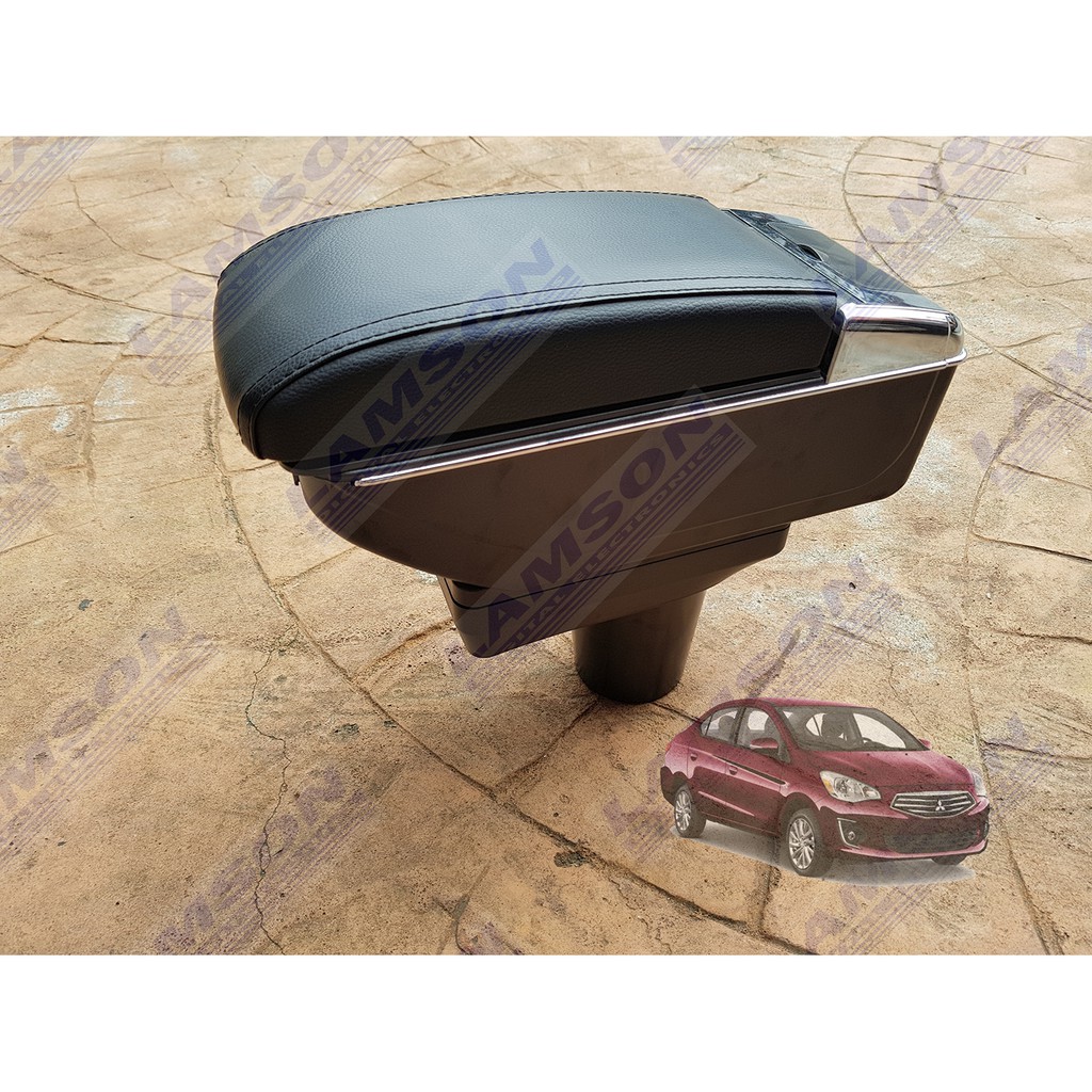 Mitsubishi Mirage G4 2014 - 2025 Console Box Black Stitch | Shopee Malaysia