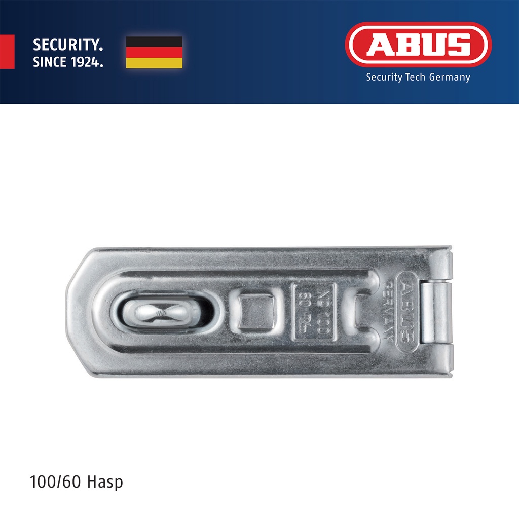 Abus 100/60, 100/80, 100/80DG, 100/100, 100/100DG Hardened Hasp. Length ...