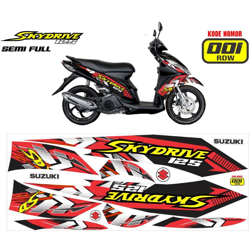 Suzuki Skydrive 125 semi full striping decal Sticker | Shopee Malaysia