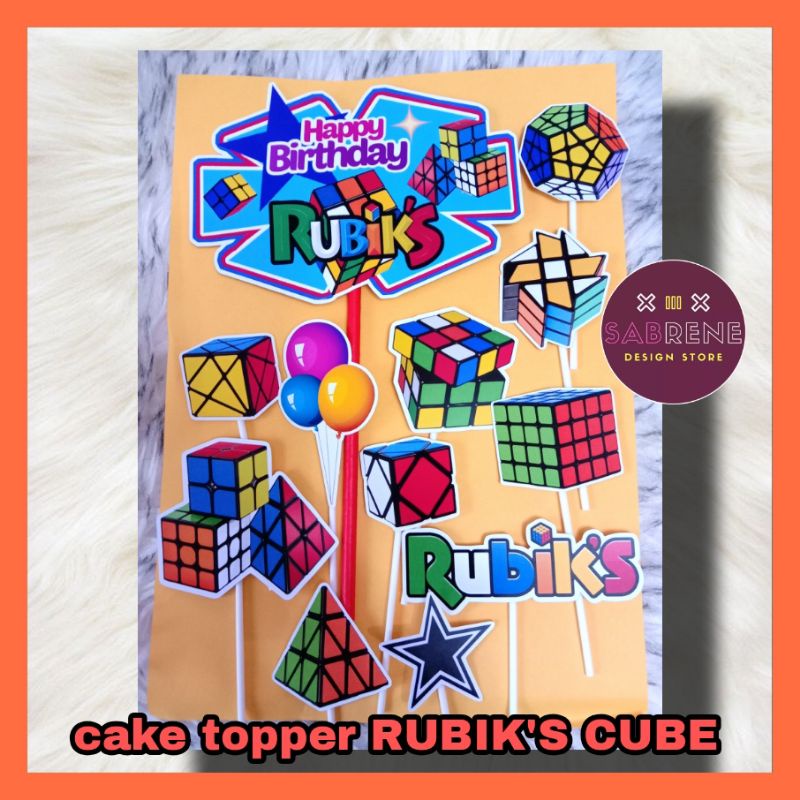 Cake Topper RUBIK'S CUBIC CUBE Ready Stock | Shopee Malaysia