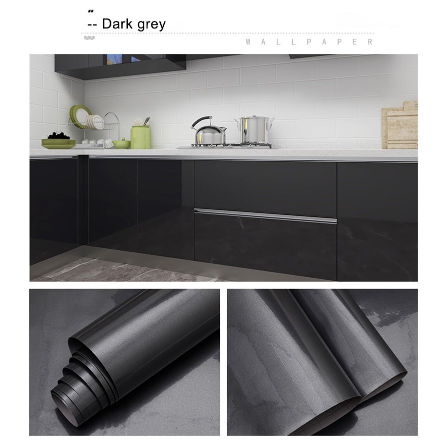 100cmx60cm Waterproof Self adhesive Glossy Kitchen Cabinet Wallpaper ...