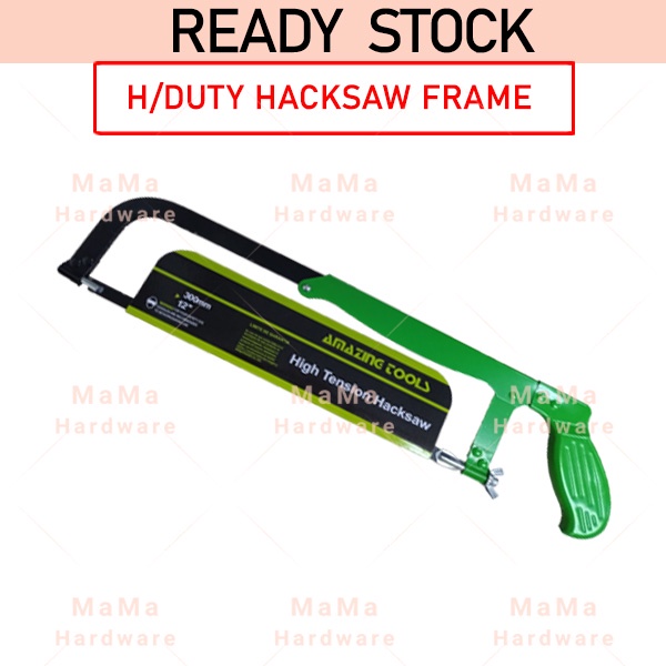 HEAVY DUTY 12” 305mm Steel Frame Hacksaw Iron Hand Saw Gergaji Besi ...