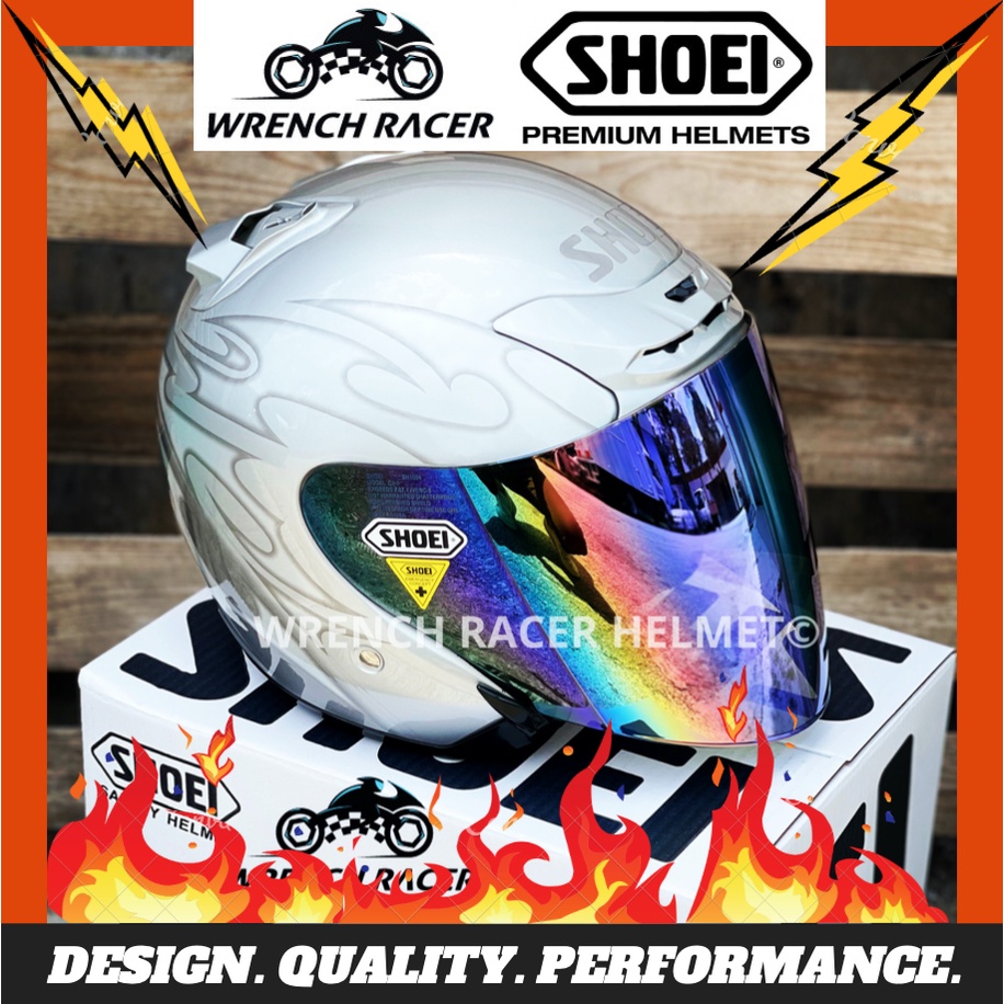 Helmet SHOEI JFORCE 2 / SHOEI JF2 Jack Helmet / Visor CJ1 (Premium 1 to ...