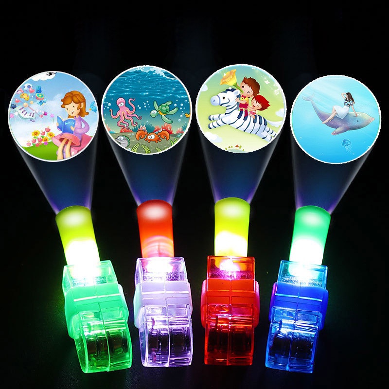 Cartoon Finger Projection Ring Light LED Children Lighting Toys ...