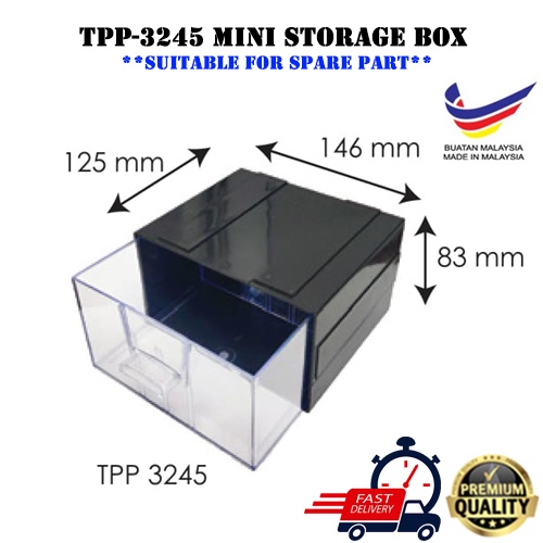 TPP-3245 MINI STACKABLE TOOL BOX SPARE PARTS CONTAINER (HARDWARE ...