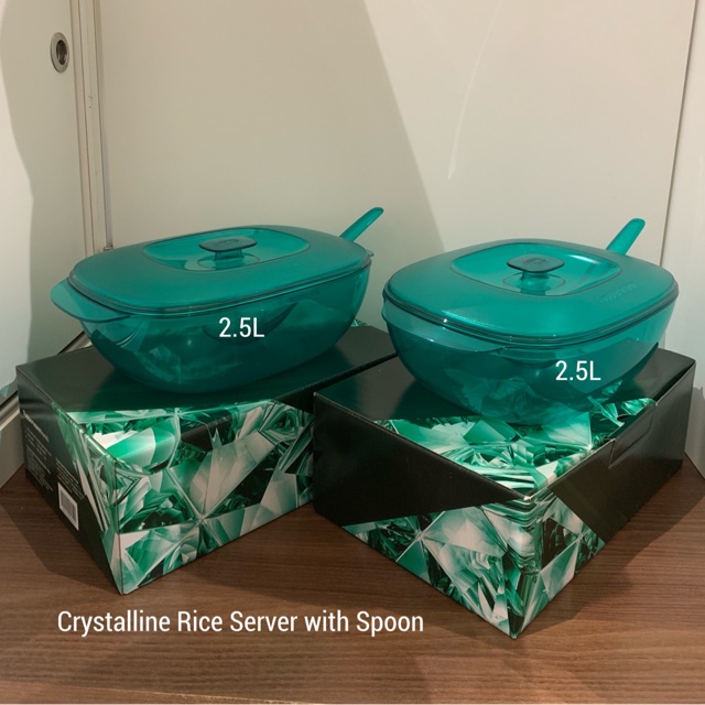 🔥Ready Stock🔥Crystalline Rice Server with Spoon Tupperware | Shopee ...
