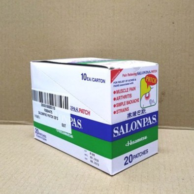 Salonpas Patch For Pain Relief 10's x (20 Small box) Exp-01/26 | Shopee ...