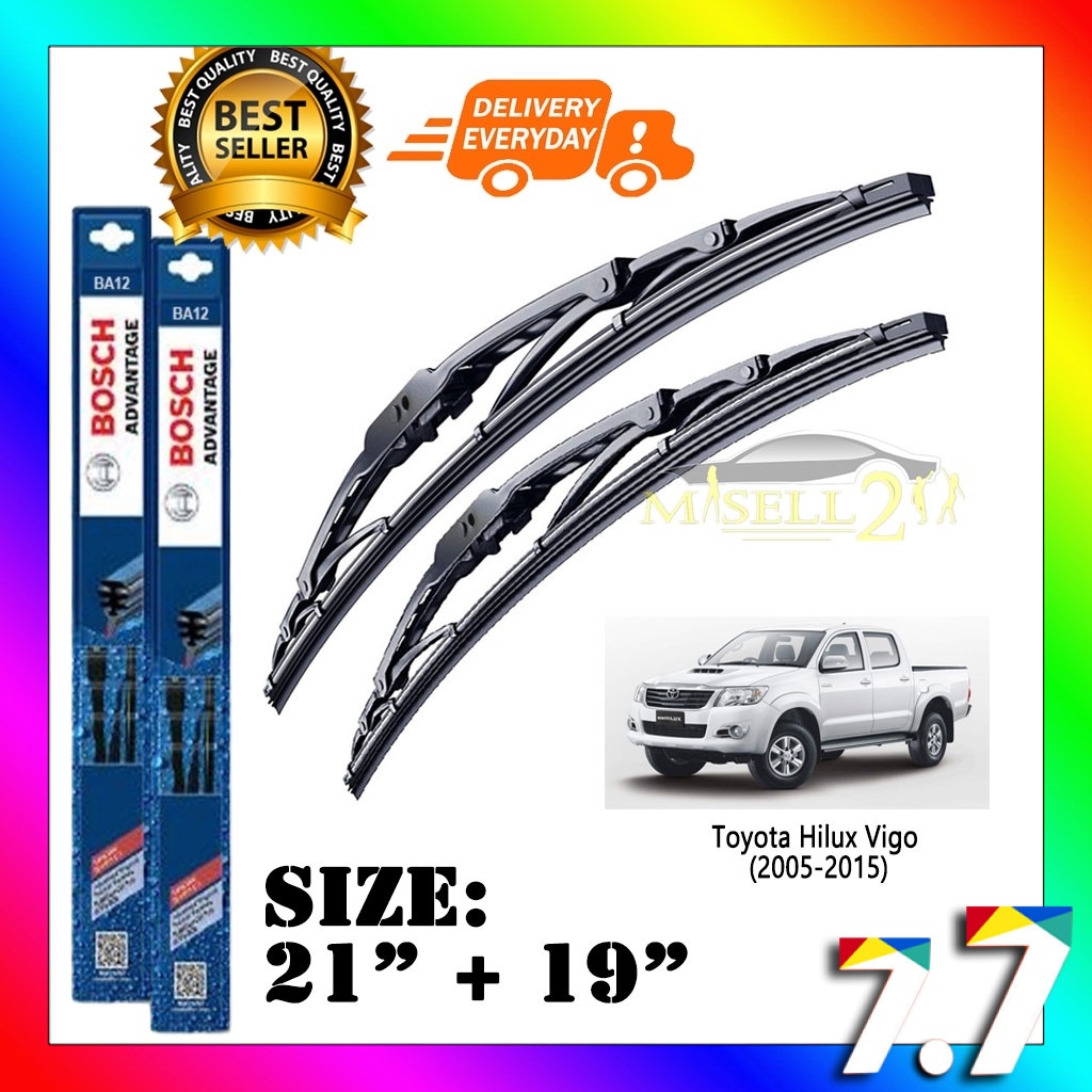 [ORIGINAL] Bosch Advantage Wiper Blade Set For Toyota Hilux Vigo (2005-2015)(21" + 19") | Shopee ...