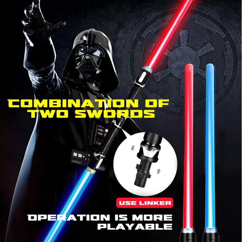 Star Wars Lightsaber Props Laser Sword Kids Toys Sword LED Light ...