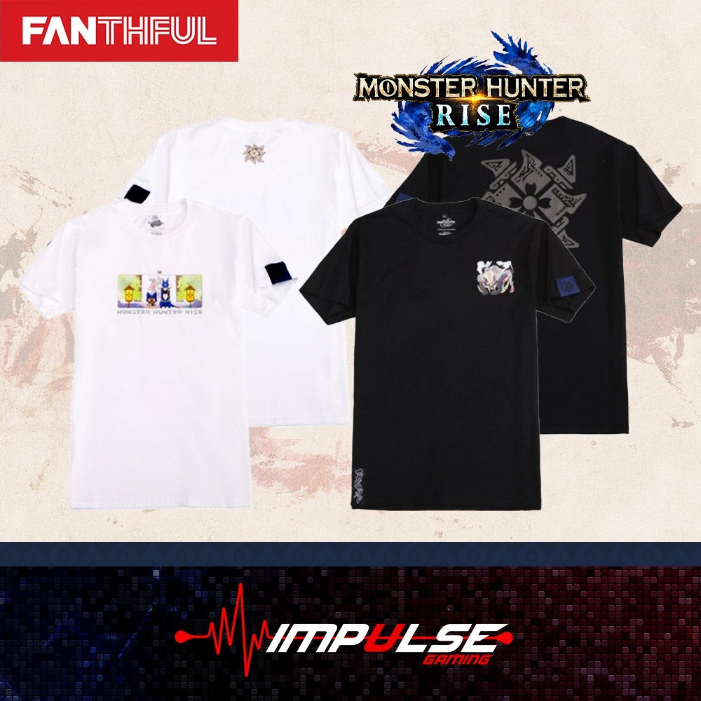 FANTHFUL Monster Hunter Rise Official Merchandise T-Shirt - Size S/M/L ...