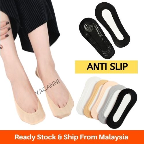 Ready Stok 1 Pair 360° Rubber Anti Slip Non Slip Invisible No Show ...