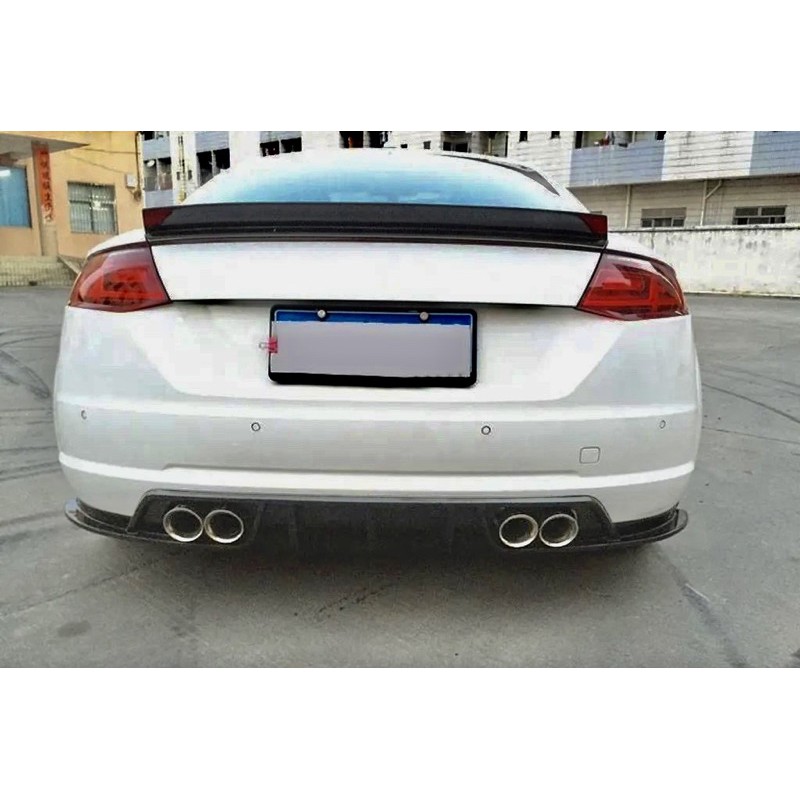 Audi TT MK3 carbon fiber rear bumper diffuser lip skirt TTRS RS bodykit ...