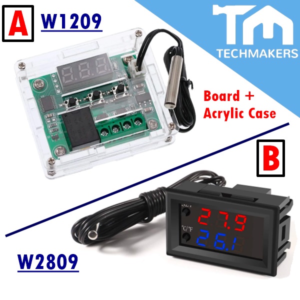 W1209 with Acrylic Case/ W2809 Digital LED Thermostat Temperature ...
