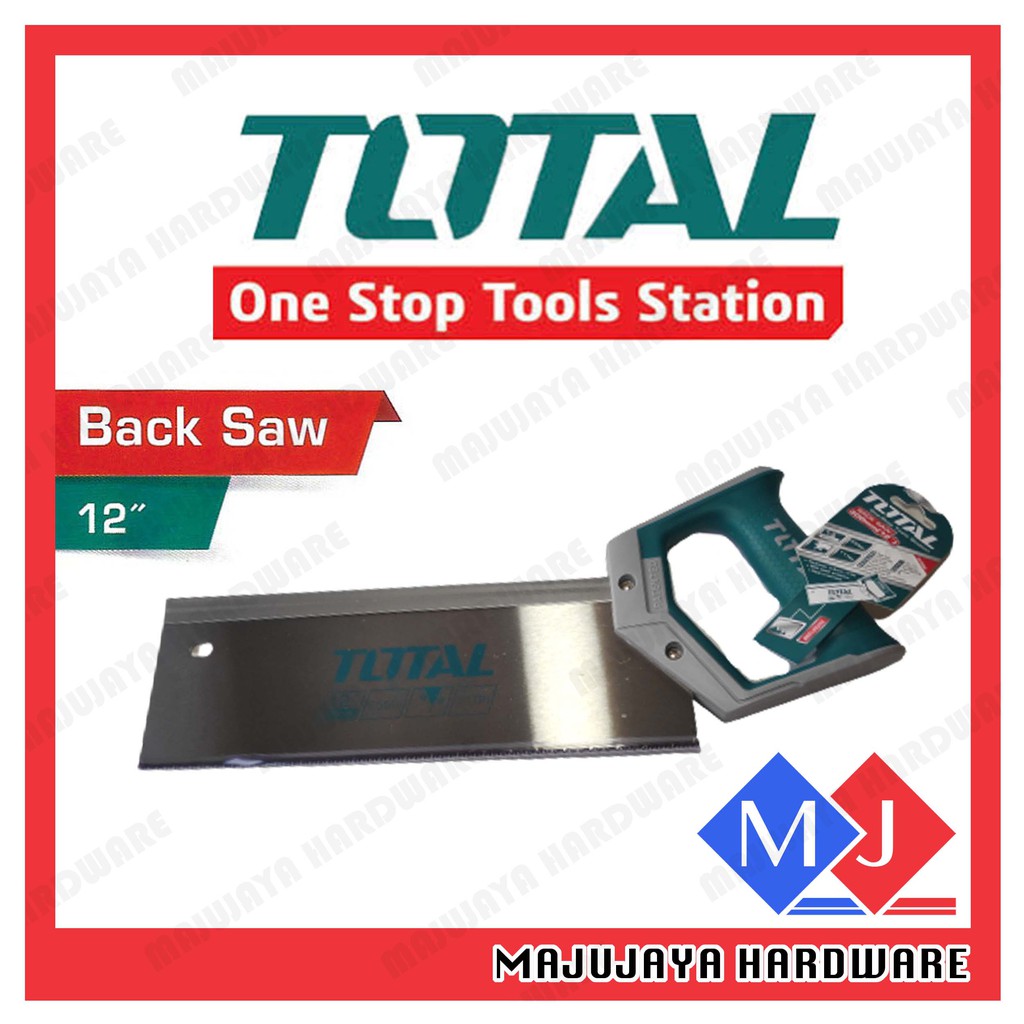 TOTAL 300mm 12'' Back Saw DIY Ply Wood Timber Cutting Straight Cut ...