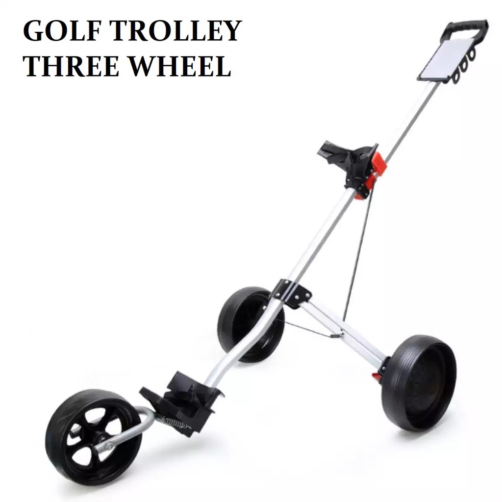 GOLF TROLLEY THREE WHEEL Troli GOLF tiga roda- FOLDABLE SUPPLY | Shopee ...