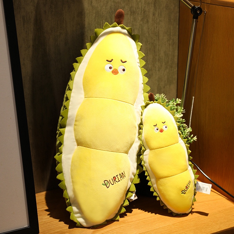 Cute Durian Chicken Pillow Plush Toy Doll Cartoon Fruit Soft Comfort ...