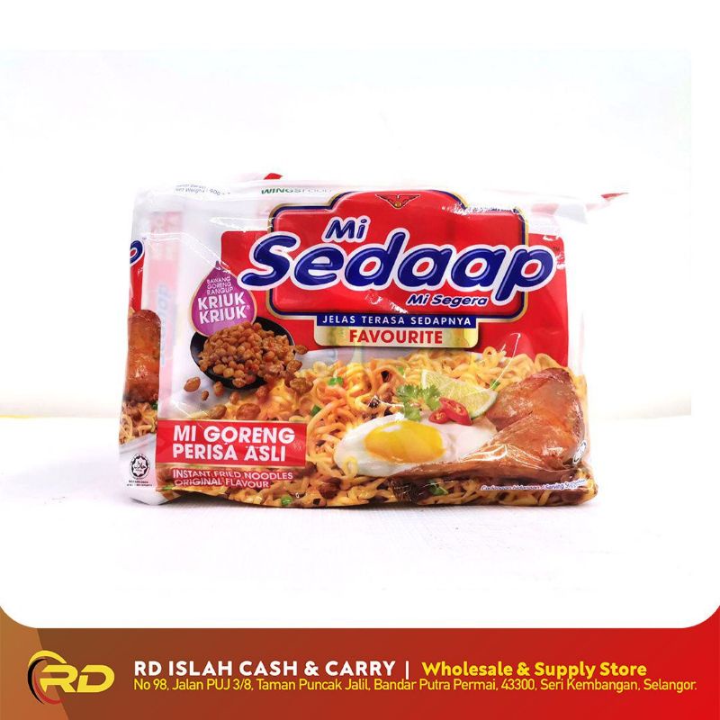Mi Sedaap Goreng Asli Fried Instant Noodle 90g x 5 | RD-E Mart | Shopee Malaysia