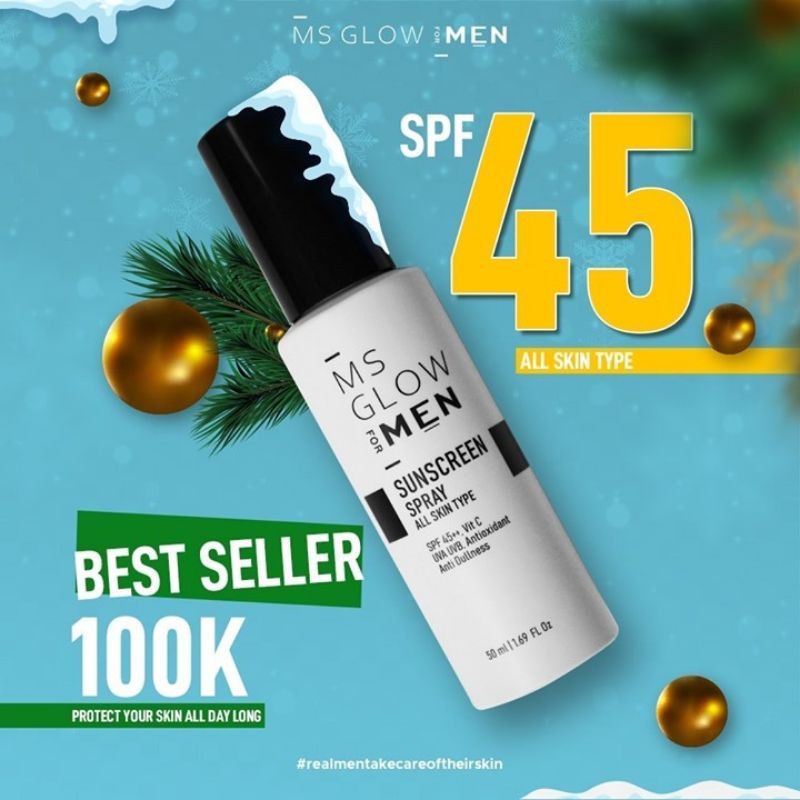 Ms Glow sunscreen spray men / Face spray | Shopee Malaysia