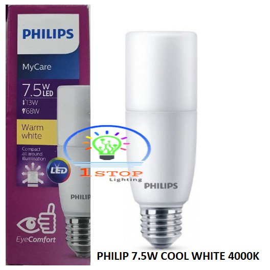 PHILIPS MYCARE LED STICK E27/ PHILIP LED STICK PLC [7.5W/9.5W/11W] [E14/E27] LED STICK BULB ...