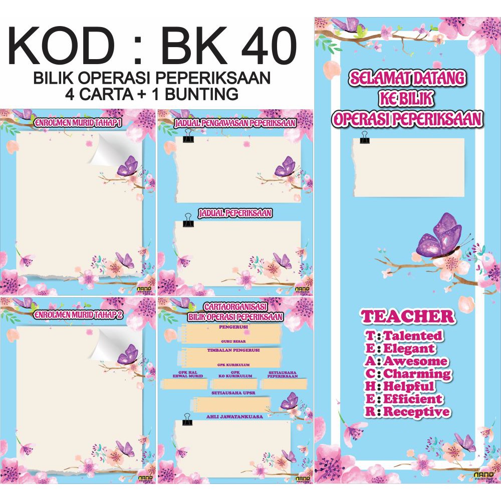 Poster Bilik Operasi Peperiksaan Ceria BK40 | Shopee Malaysia