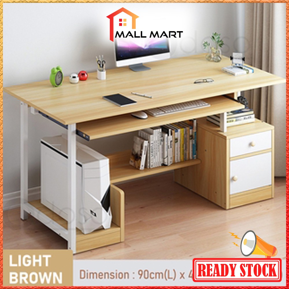 MallMart Multifunction Computer Desk Wood PC Table Study Table Working ...
