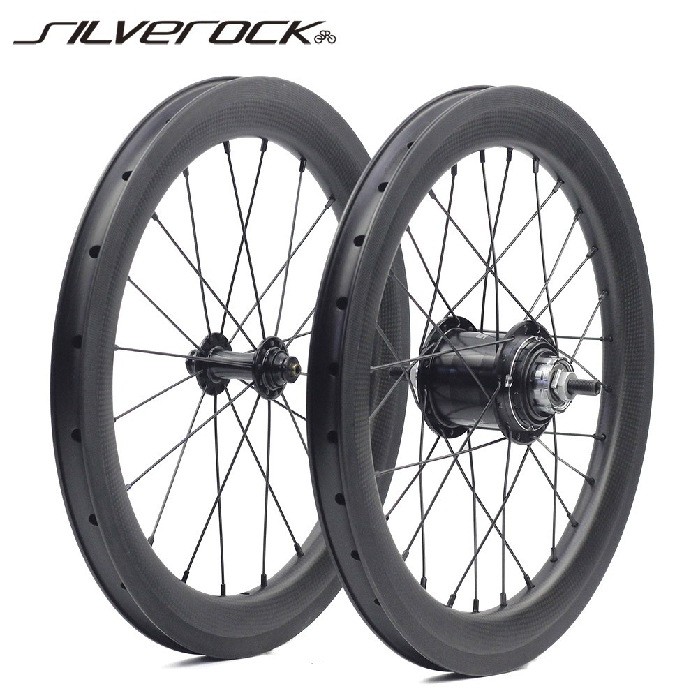 SILVEROCK Carbon Wheels 16" 1 3/8" 349 Rim Brake 6 Speed Inner 3 x 2 ...